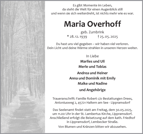 Traueranzeigen aus halterner-zeitung | sich-erinnern.de